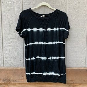 Nordstrom | Tops | Maria Gabrielle Black Tie Die Stripe Stretchy Tee ...